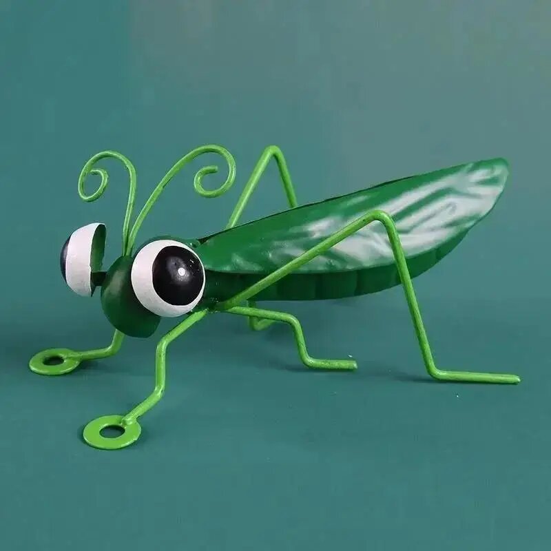 Металлическая статуэтка кузнечика, Green