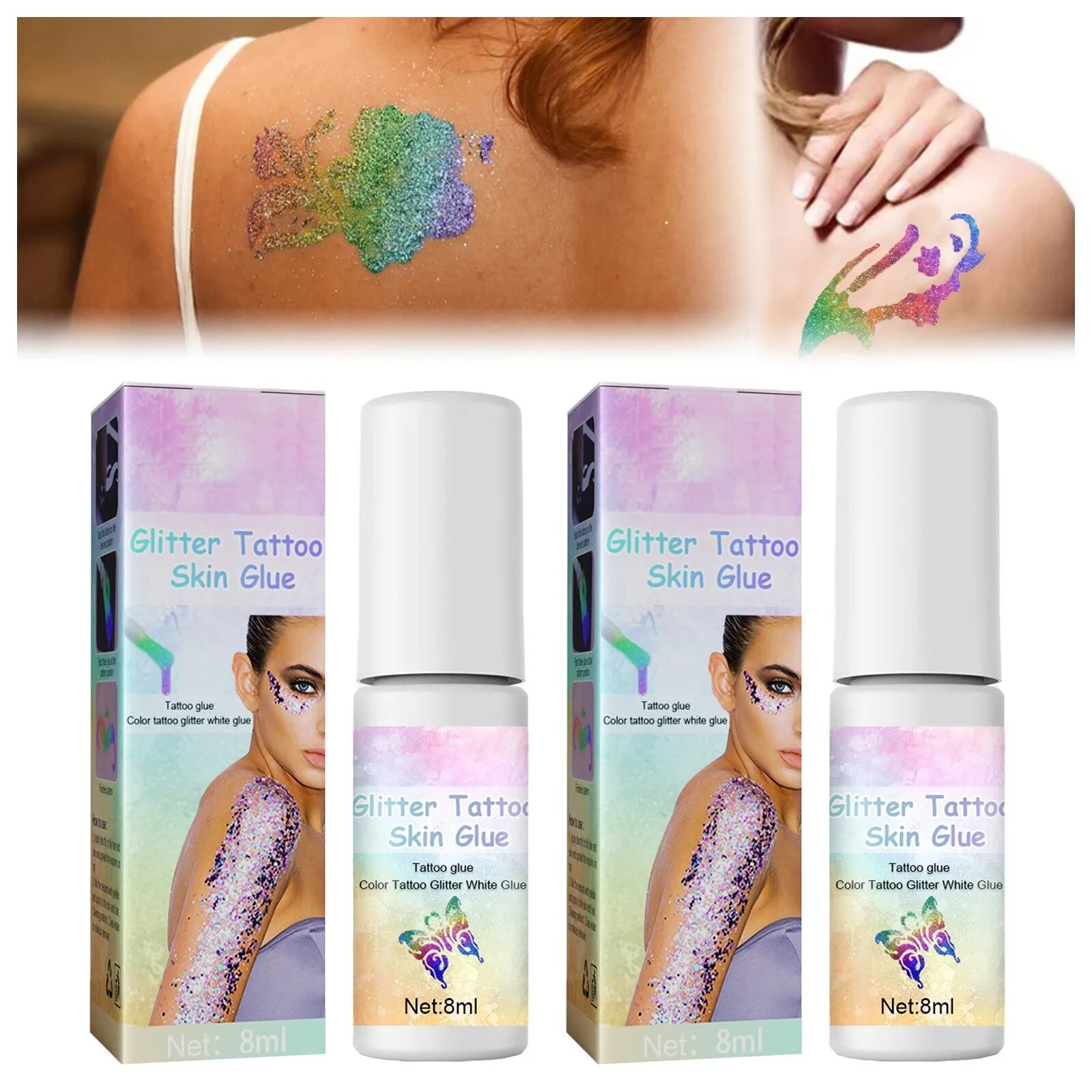 ZOMAXIUJEE блестящий клей для тела 2 шт