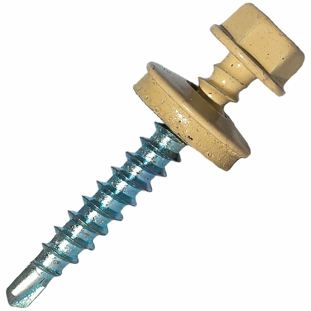 Саморез Кровельный Слоновая Кость 4,8 x 38мм RAL1014 (100 шт)