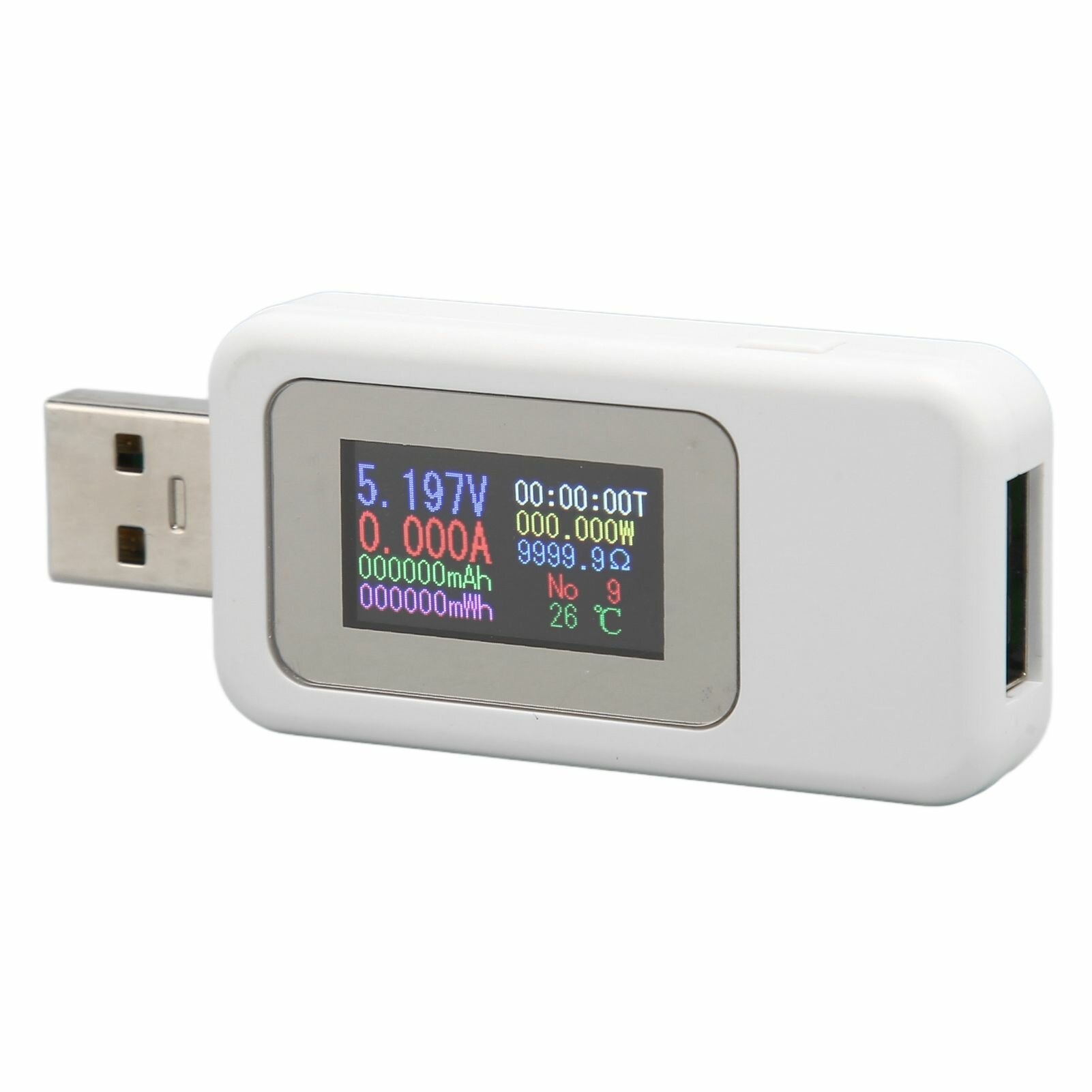 Тестер USB, цветной дисплей, 4-30V, 0-6.5A