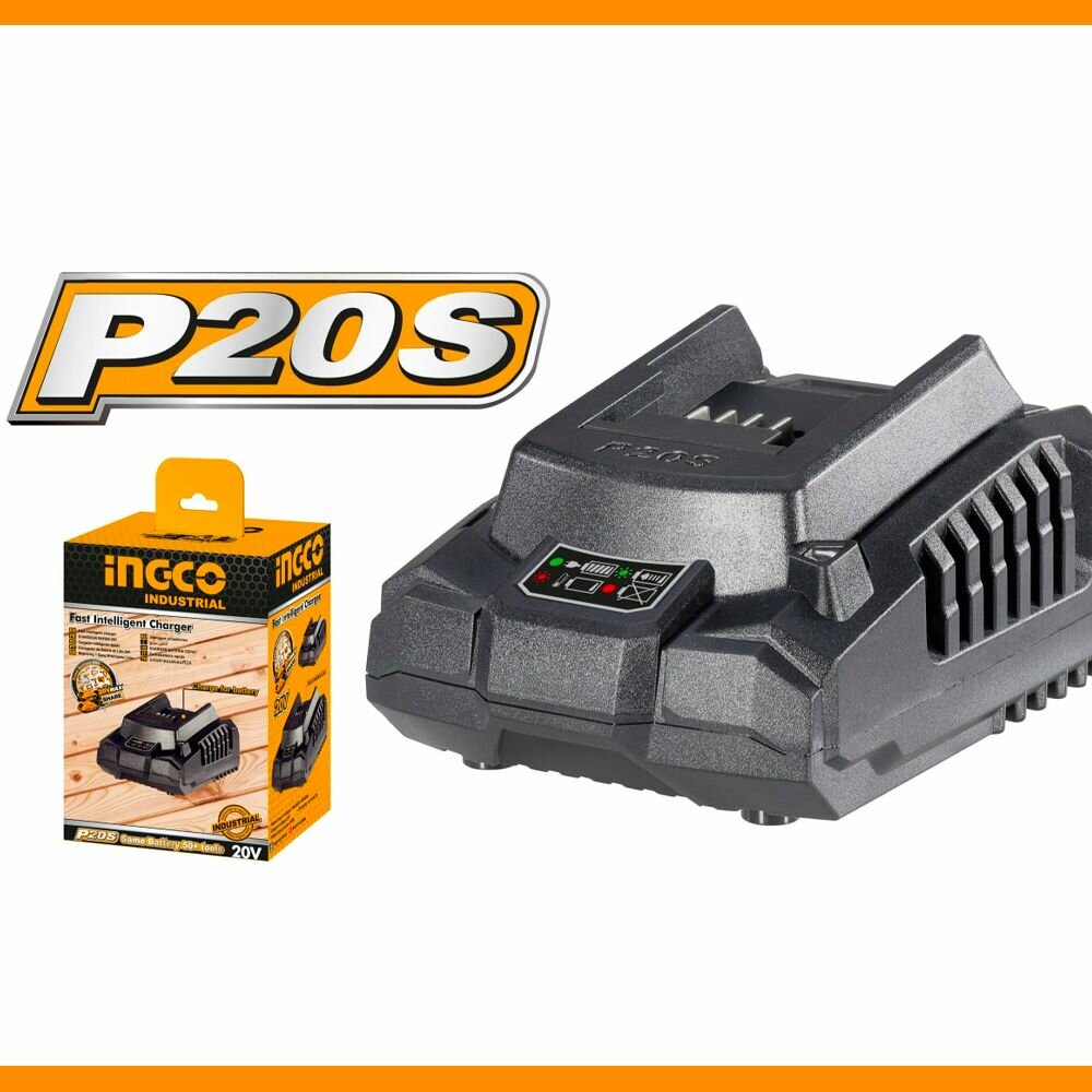 Зарядное устройство INGCO FCLI2001,20В, для 2Ah и 4Ah