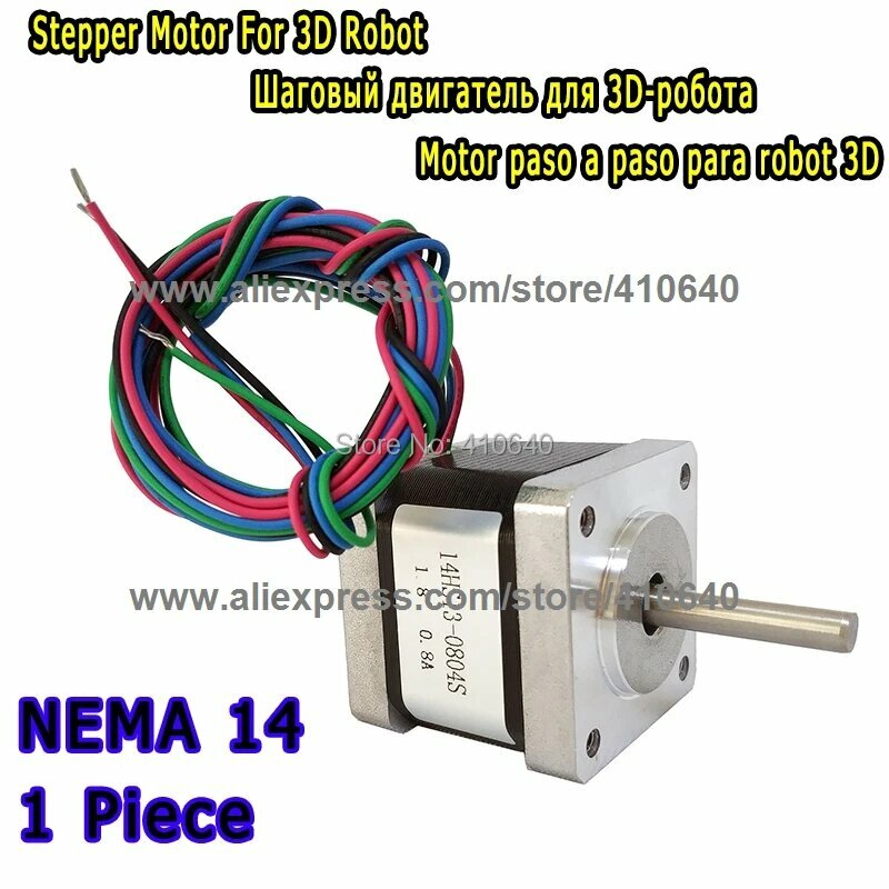 3D-принтеры Шаговый двигатель 14HS13-0804S L34mm nema 14 с 1.8 град 0.8 18 N. см с 4 проводов равно 14HY3402 и 35HS3408