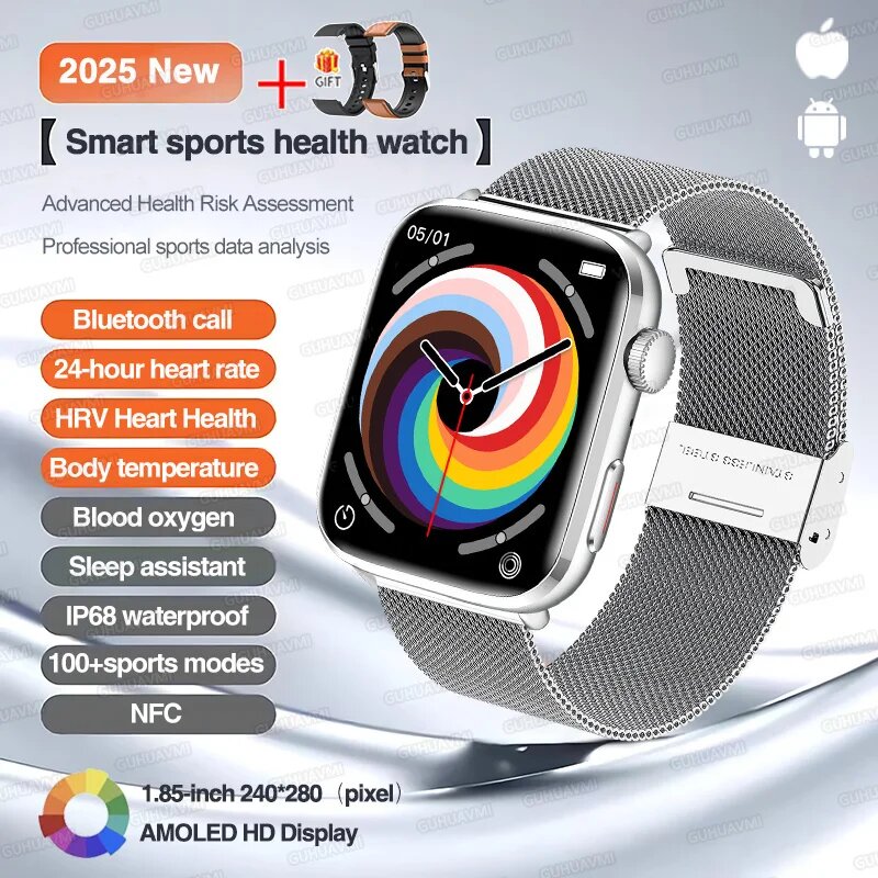 Умные часы Smart sports health watch, Sliver Mesh Belt 2A
