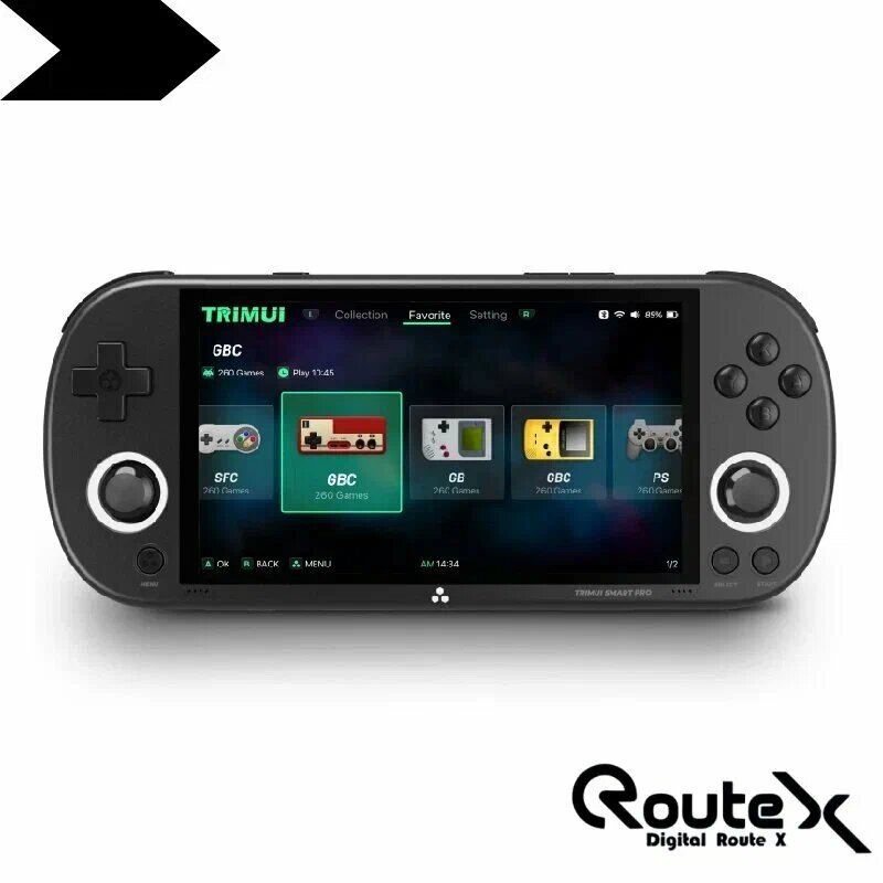 Портативная игровая консоль Trimui smart pro 64 гб, черный, встроенные игры, IPS экран