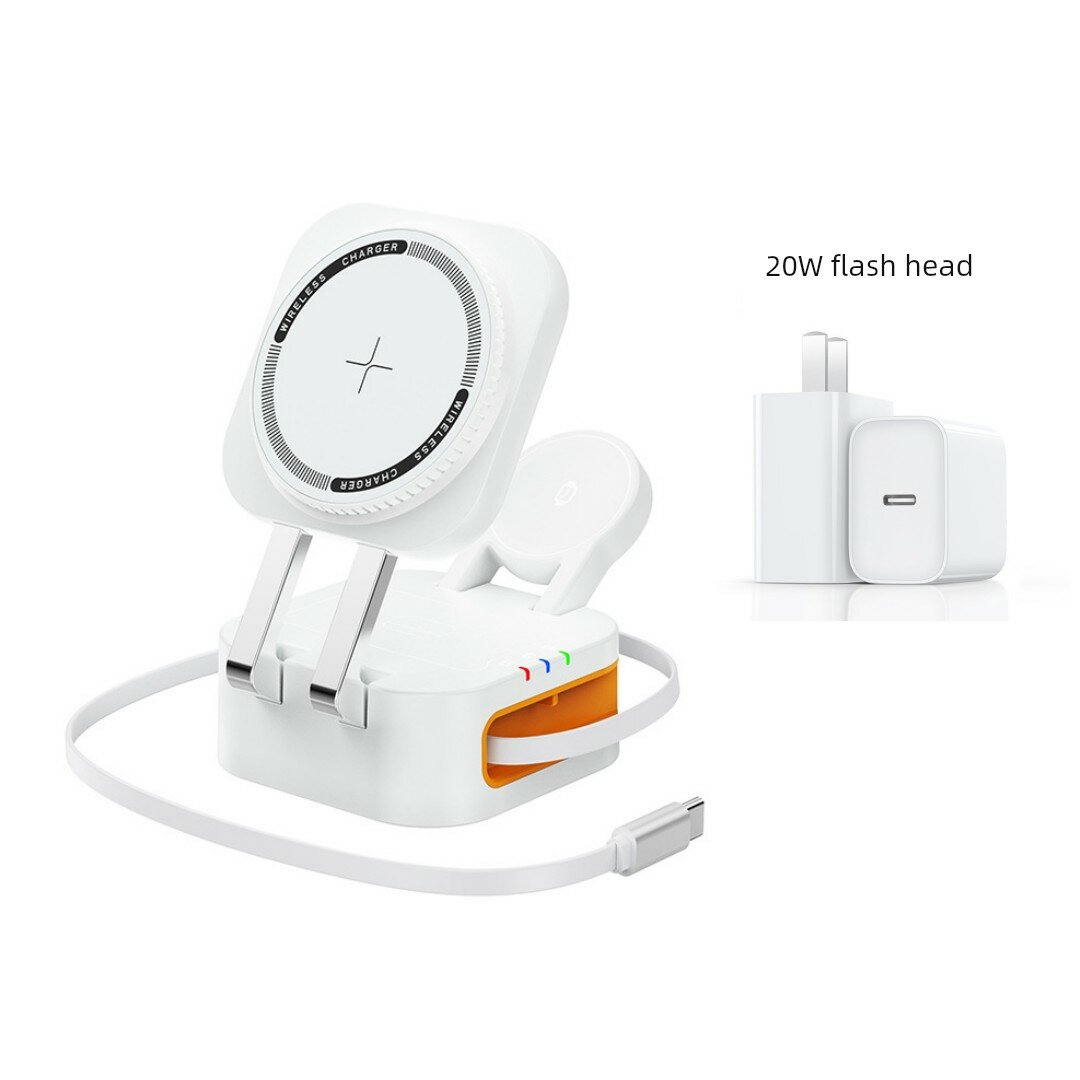 Беспроводное зарядное устройство «три в одном», подходящее для iPhone 16 Pro Max, Apple 15, Apple Watch S10, AirPods 4,