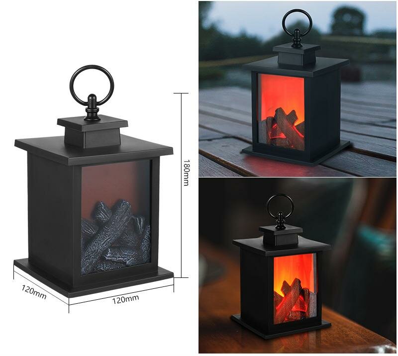 Имитация камина, креативные маленькие украшения, декоративная светодиодная ветровая лампа с угольным пламенем