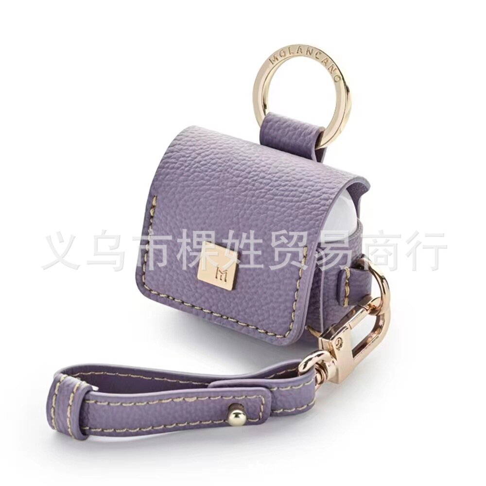 Лавандово-фиолетовый чехол с кожаным покрытием для Apple AirPods 3, защита наушников