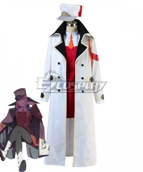 Косплей костюм Darling In The Franxx Zero Two Code 002 плащ и шляпа S, Female Size