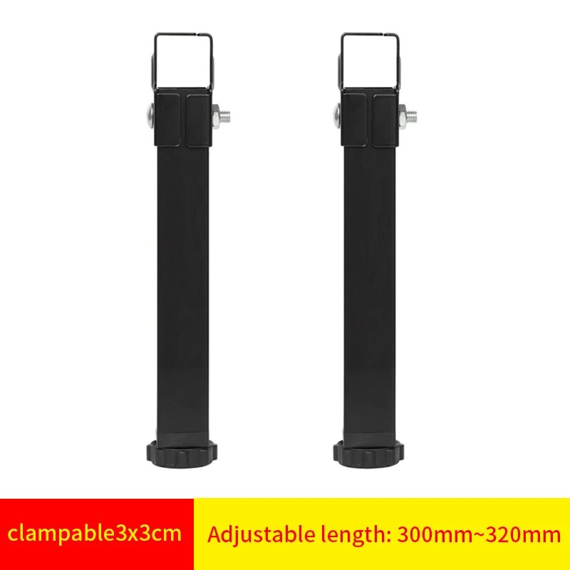 Ребристый каркас, опора для ножек кровати, колонна 3 × 3 см, зажимная опора для ног, 30cm-2pcs