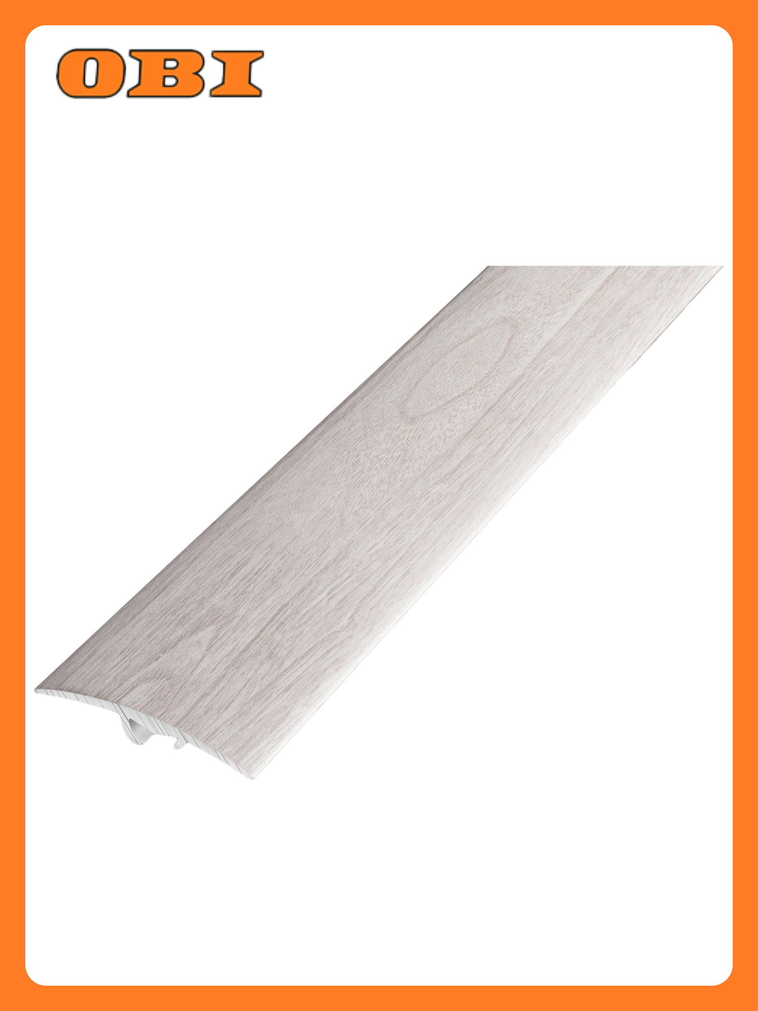 Порог разноуровневый лука ПР 06 1800.106 ясень белый алюминий 1800х41 мм