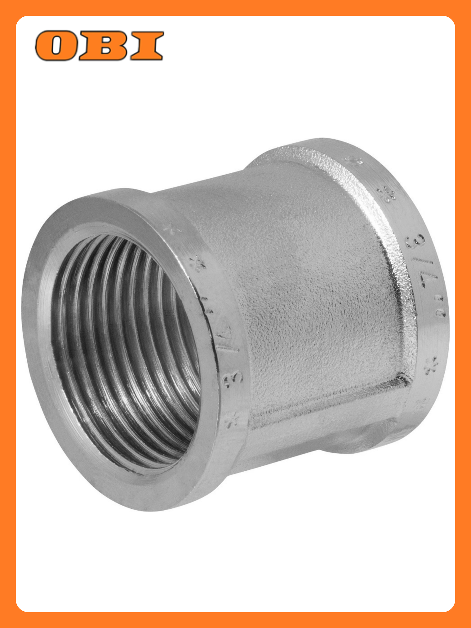 Муфта MPF 3/4", латунь, никелированная, внутренняя резьба, 26 см