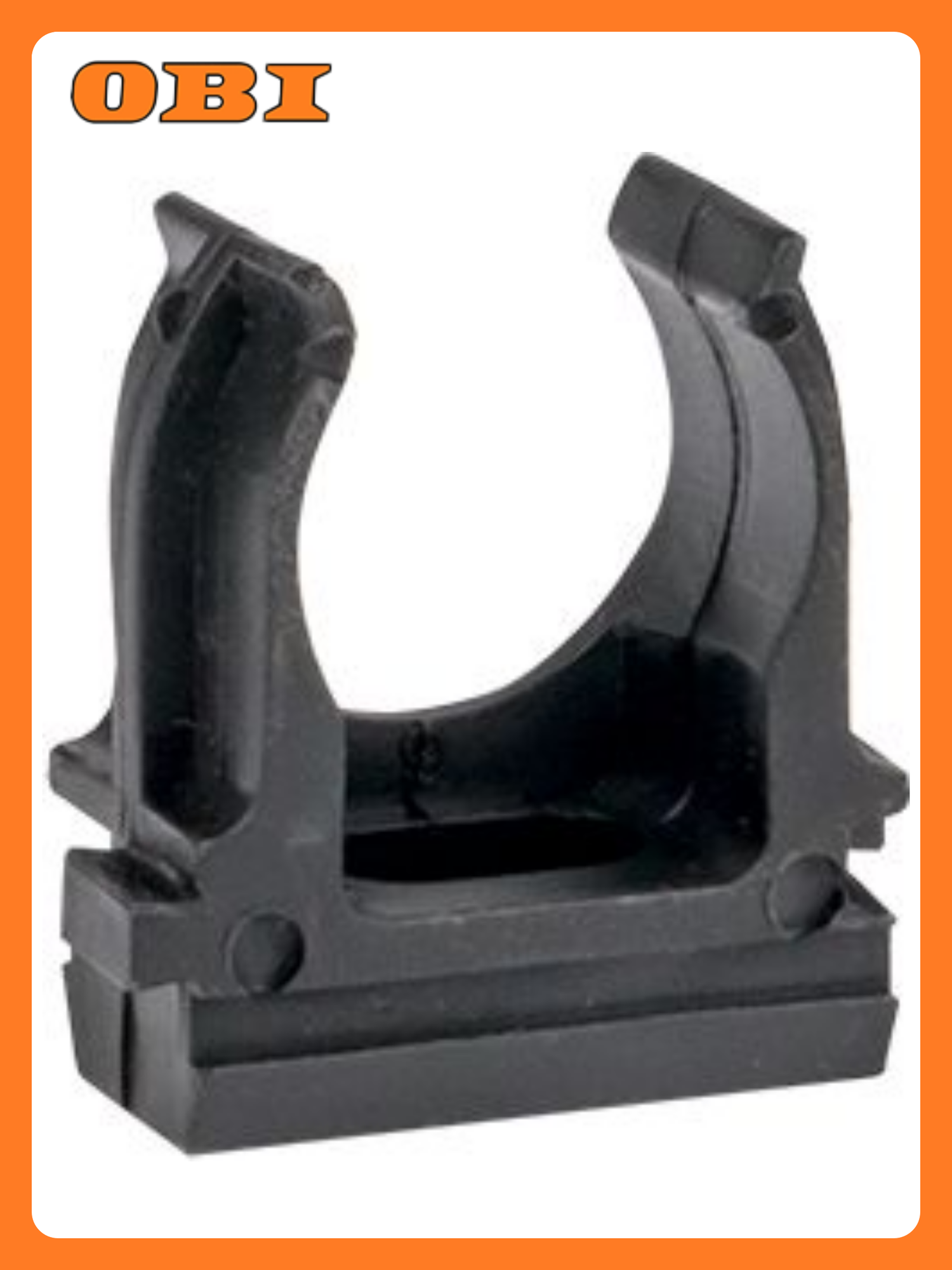 Крепеж-клипса EKF-Plast, для труб, пластик, d16мм, 10шт, черная