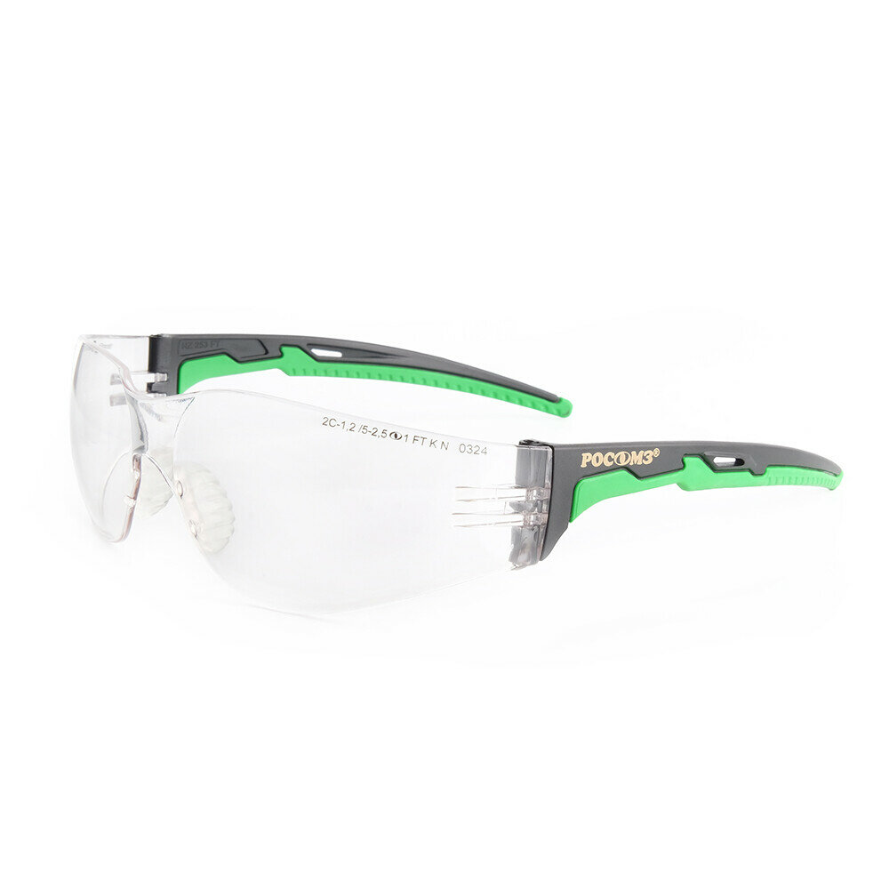 Очки защитные РОСОМЗ О15 Hammer Active Strong Glass открытые с прозрачными линзами антизапотевающие (115714-5)