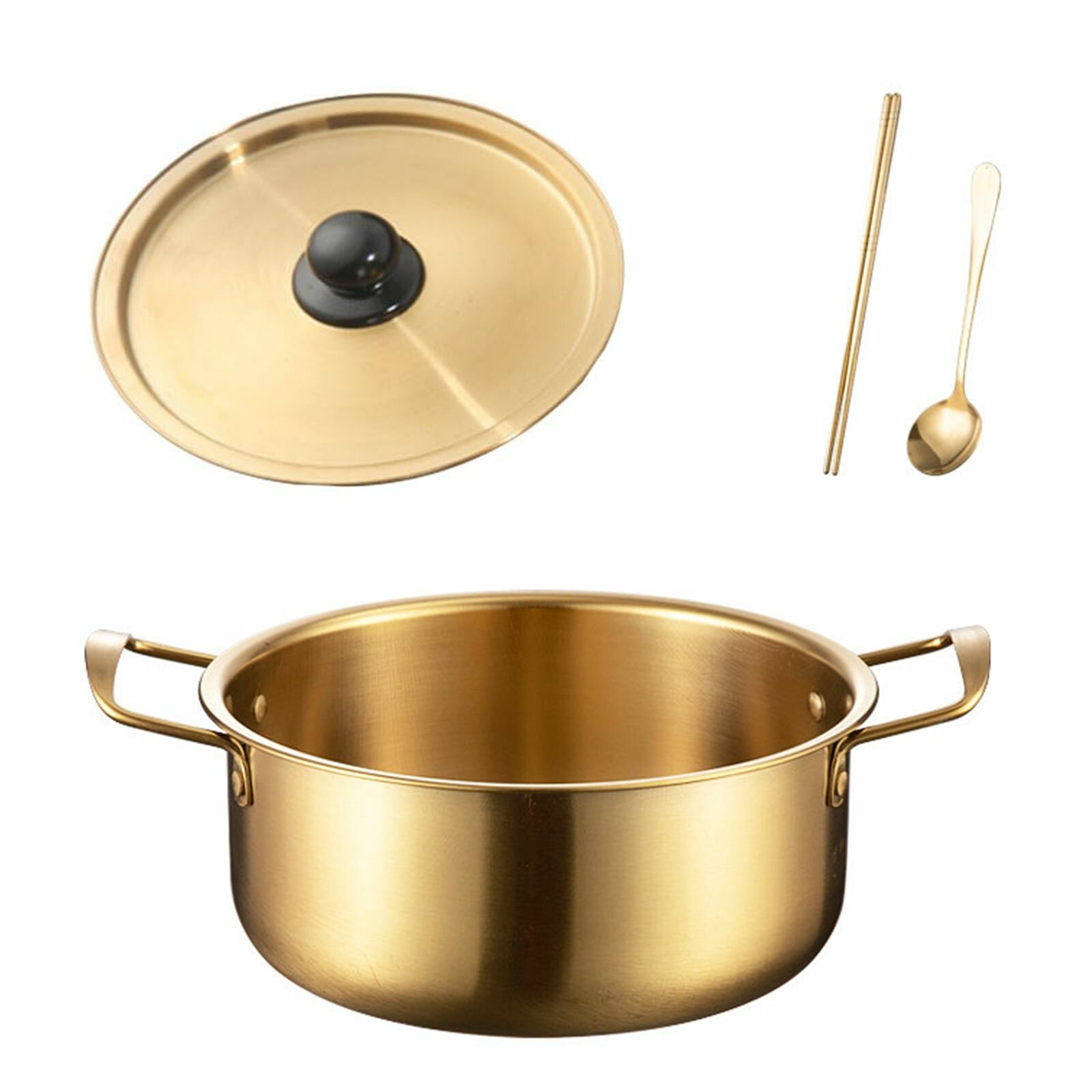 Кастрюля для лапни из пищевой нержавеющей стали с крышкой палочками и ложкой