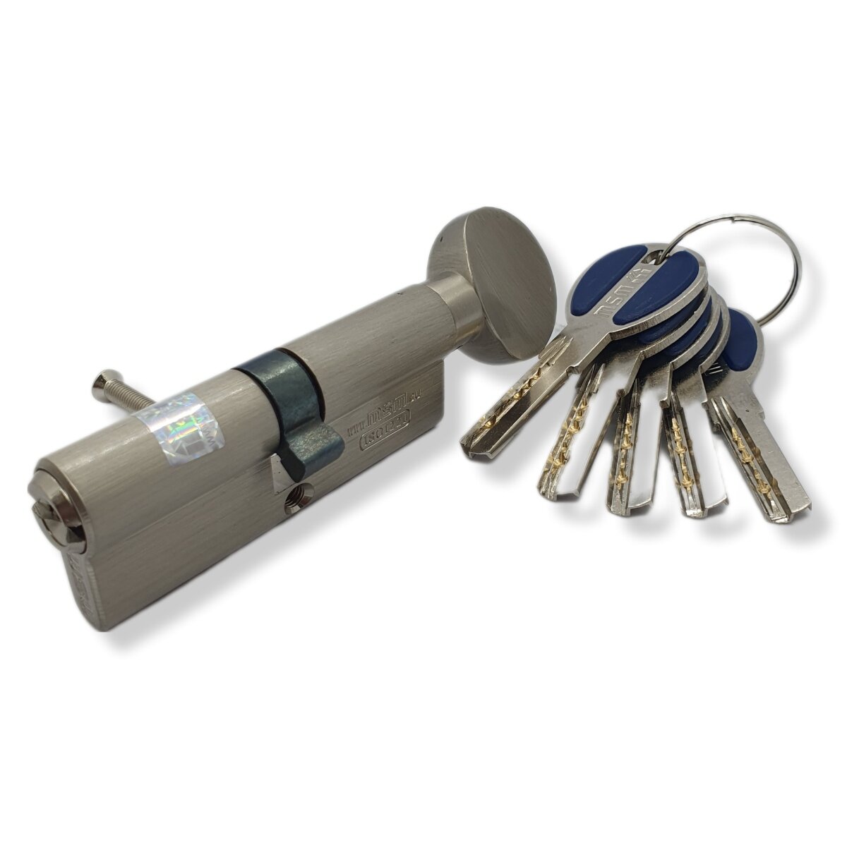 Цилиндровый механизм MSM перф. ключ-вертушка , CW 80 mm SN