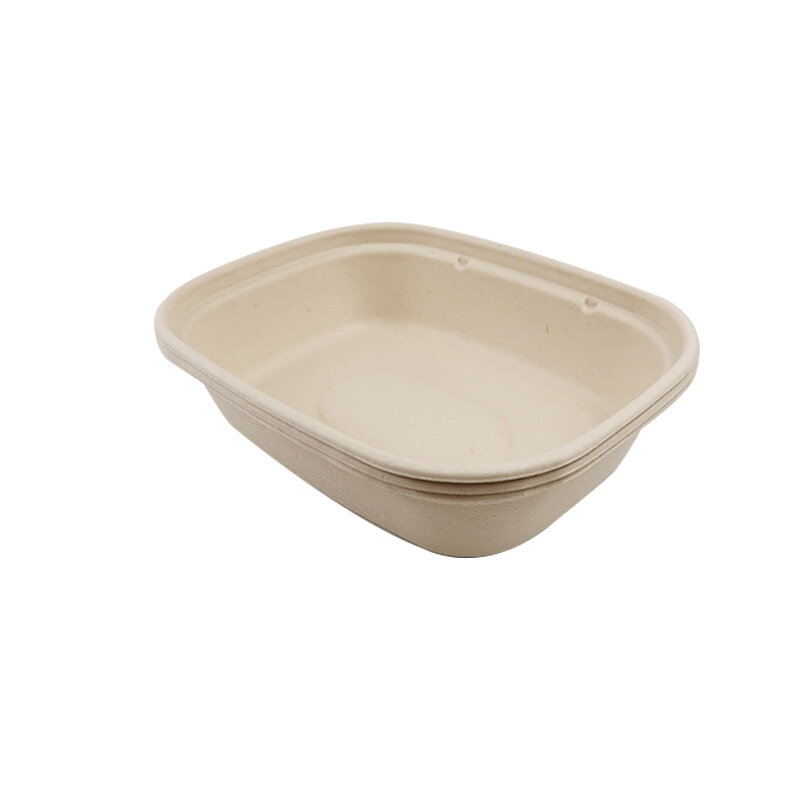 Оптовая упаковка для обеда на вынос, одноразовая, из крафт-бумаги, набор из четырех предметов, многосекционная бумажная коробка для обеда