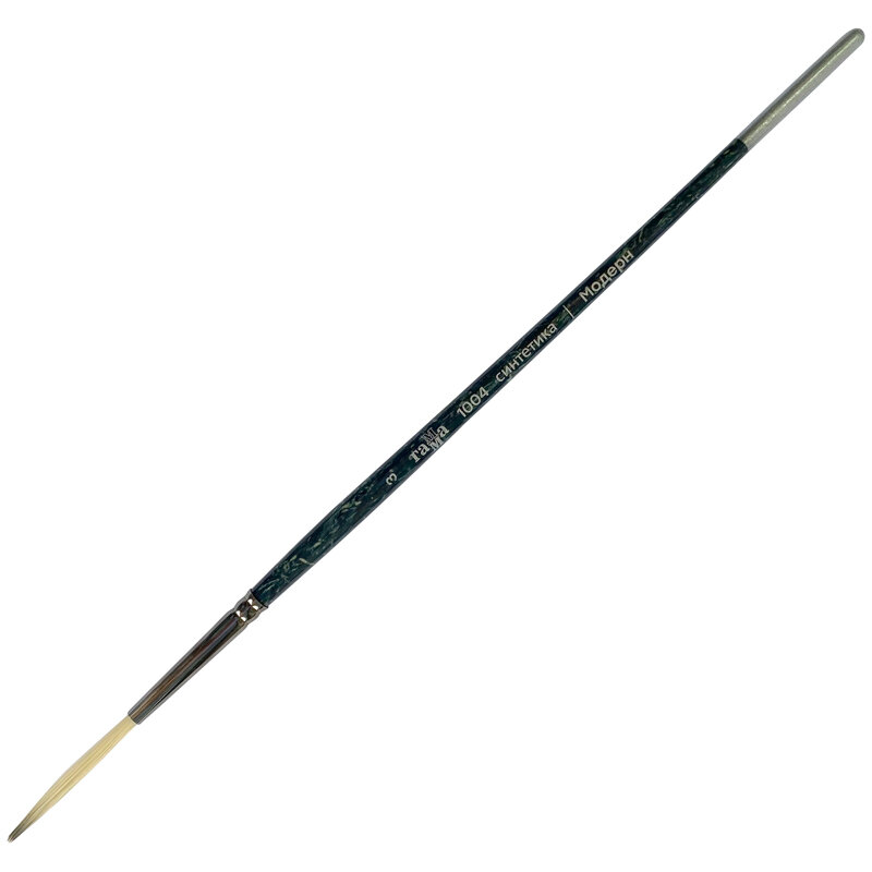 12 шт. Кисть художественная синтетика Гамма "Модерн", лайнер №3, короткая ручка