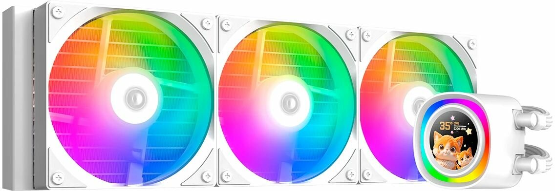 Система водяного охлаждения для ПК ID-Cooling FX360 LCD WHITE