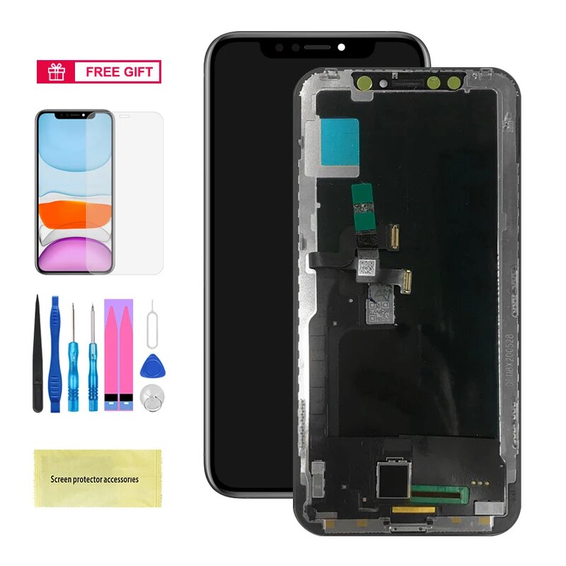 GX AMOLED ЖК-дисплей для iPhone X XS XR Дисплей для XS Max Дисплей с 3D сенсорным экраном для iPHONE 11 Pro Max Замена дигитайзера GX AMO X