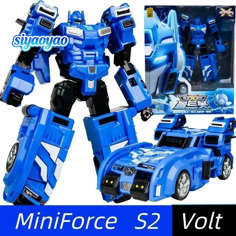 Mini Force(Мини-специальная команда), МиниФорс игрушка, Подарки для детей, Деформационный робот, S2, 17.5CM, Volt