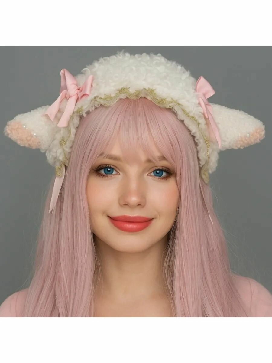 Смешная шапка с ушками овечки