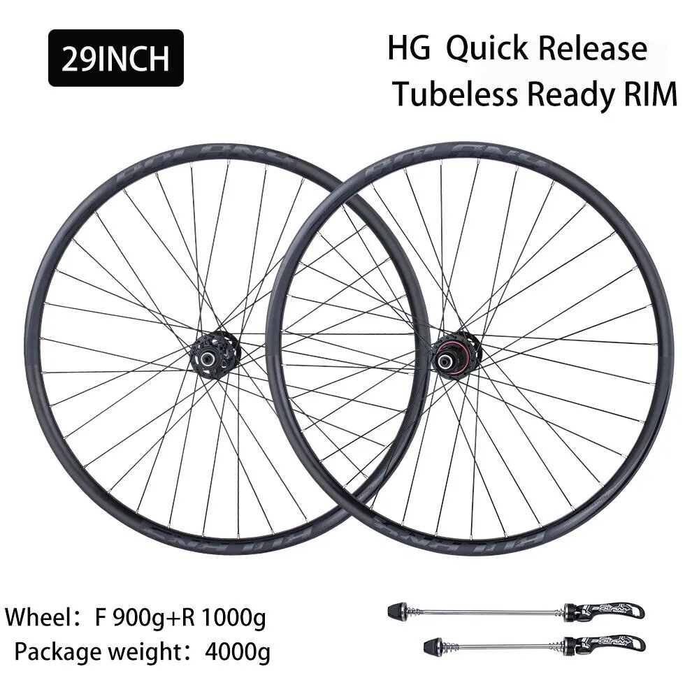 Комплект колес Bolany для бескамерного велосипеда MTB, быстросъемные диски 26/27,5/29 дюймов, 32 отверстия, подшипник дискового тормоза, передние 2 задние 4 Ultralig