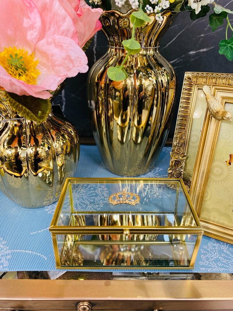 Шкатулка прозрачный золото Casaentera 14.5х9х7 см CE02-785562