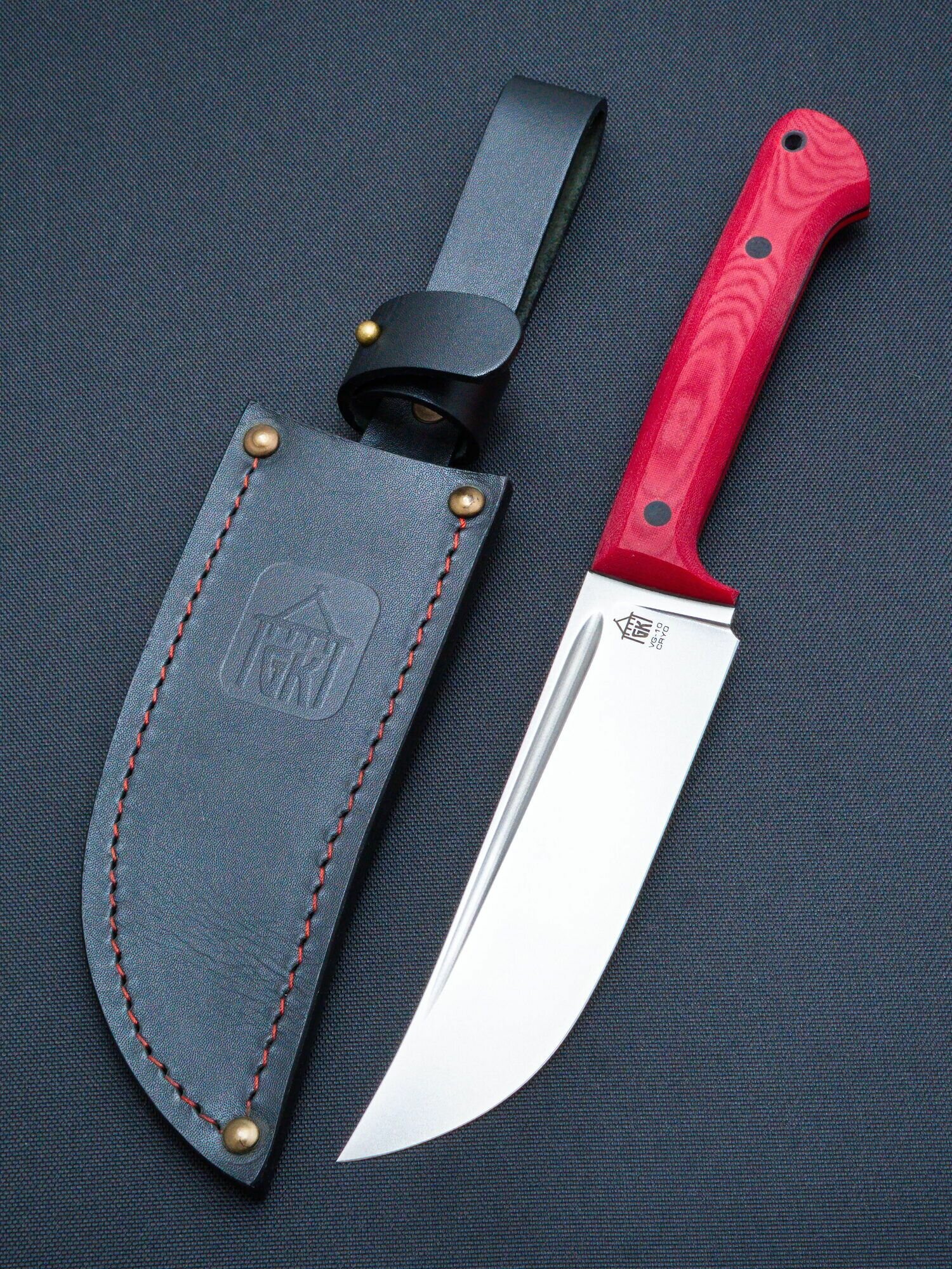 Нож кухонный (туристический) Пчак (малый), VG-10 Cryo, Микарта Вишня, Град Горький (Gorky Knives)