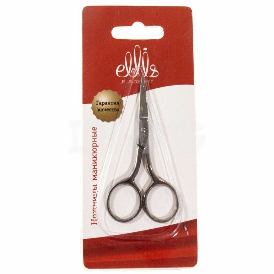 Ellis Cosmetic Ножницы маникюрные Прямые, глянец, 9 см