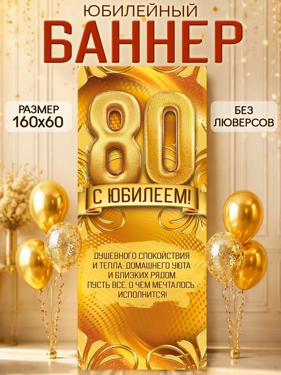 Баннер С Юбилеем 80 лет