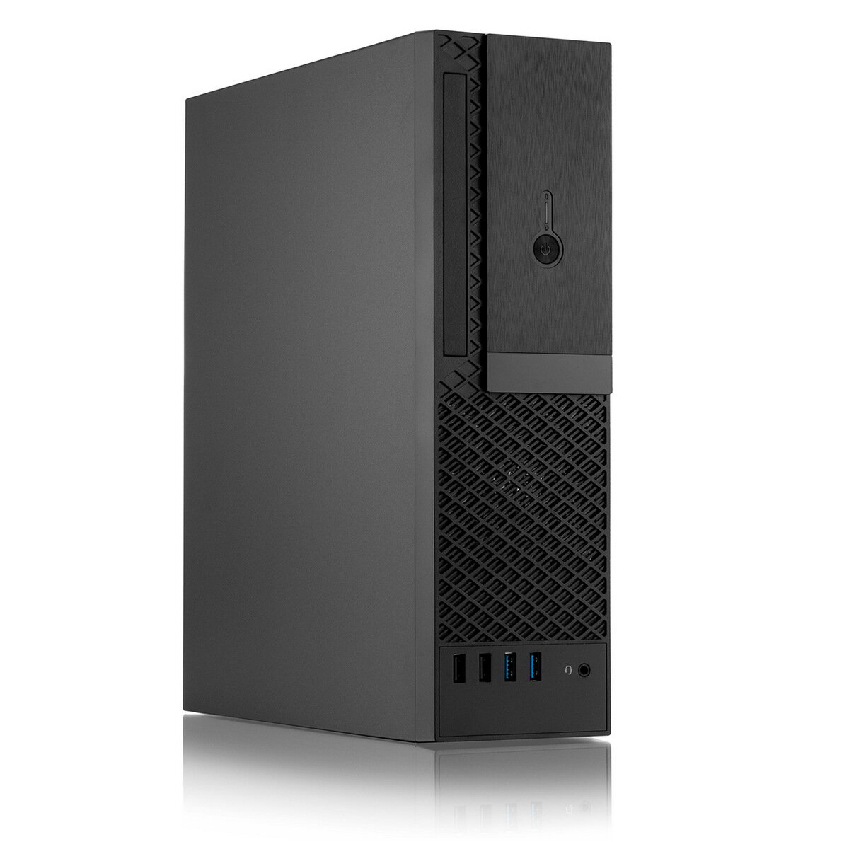 Корпус для ПК FoxLine FL-1001-TFX300S-U32C, Slim (S.F.F.), Micro-ATX, Черный (FL-1001-TFX300S-U32C)