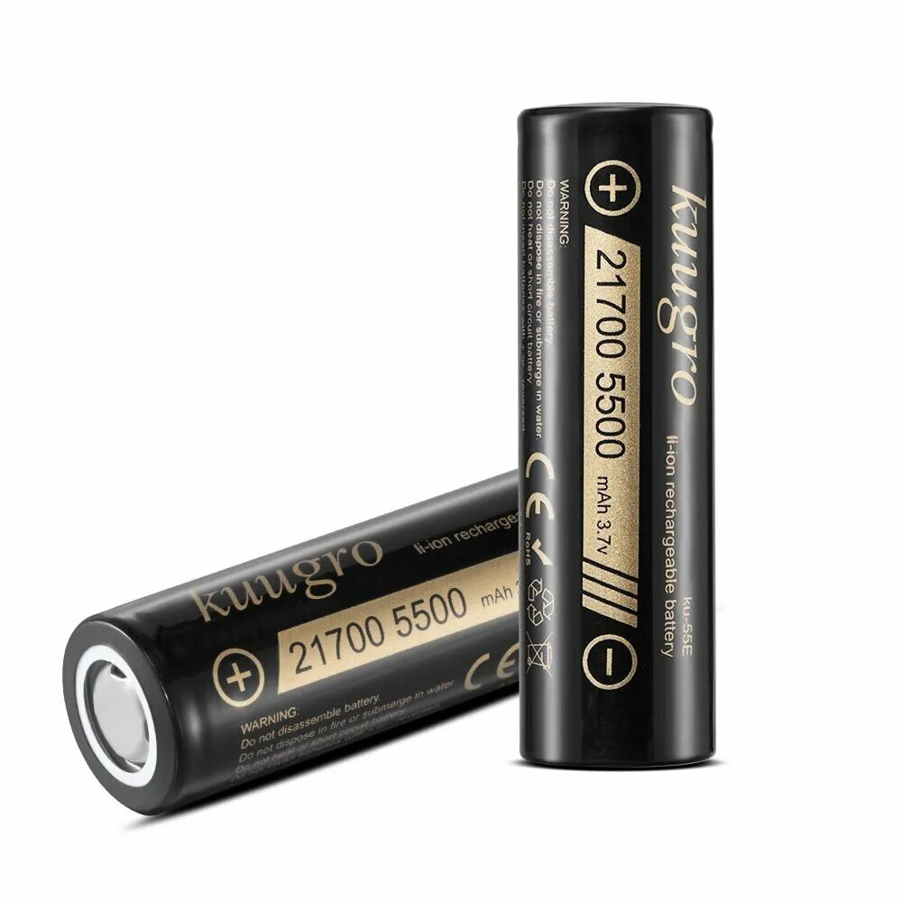 Kuugro ku-55E 21700 5500mAh Аккумуляторная батарея 3,7В 3С разряд Высокомощная батарея для мощных приборов 1 шт.