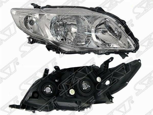 Фара SAT ST-212-11M7R Toyota Corolla E150 06-10 справа/ Галоген/ С электрокорректором