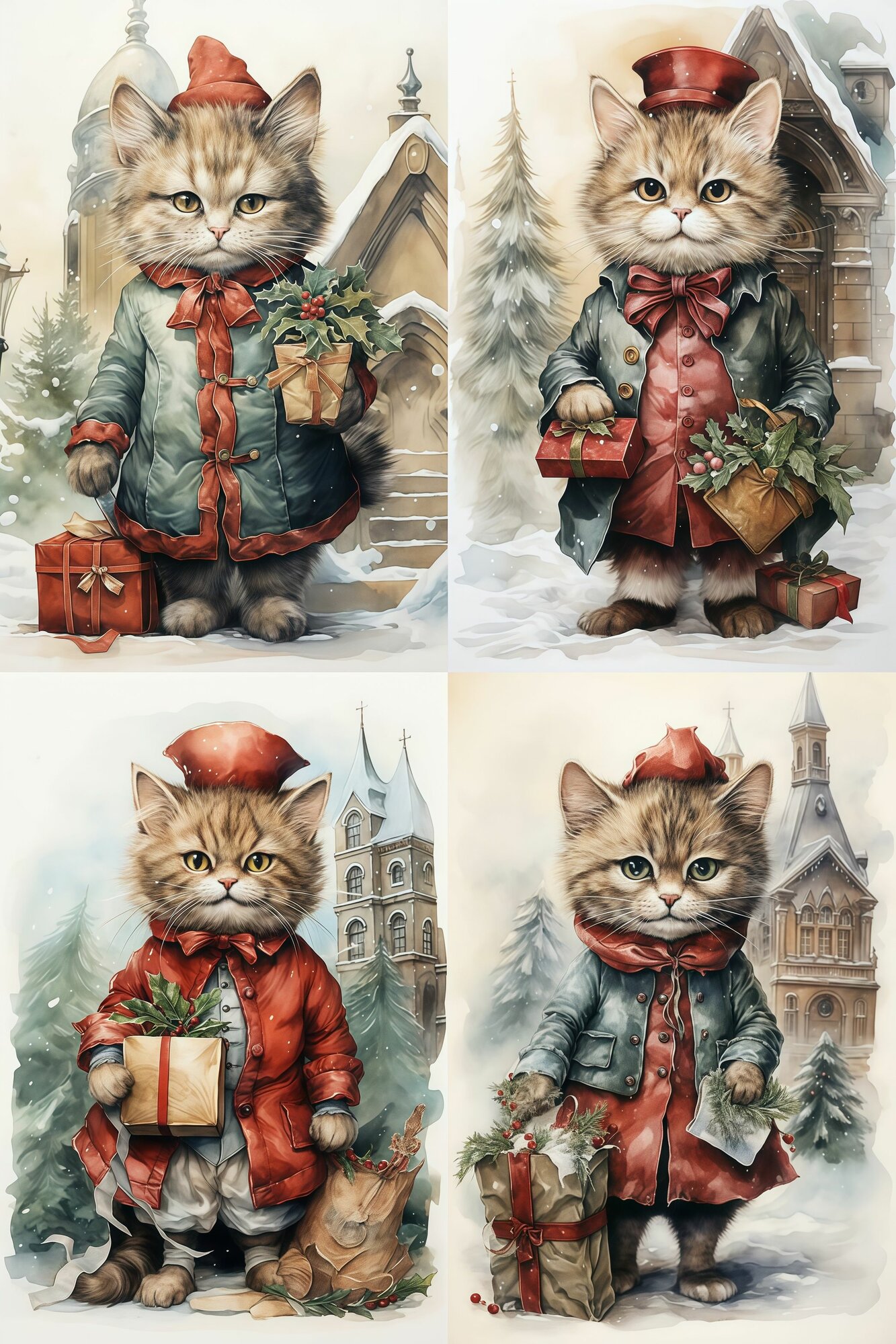 Набор декупажных карт About Time AT Deco, A4, 21x29.7см, 4шт