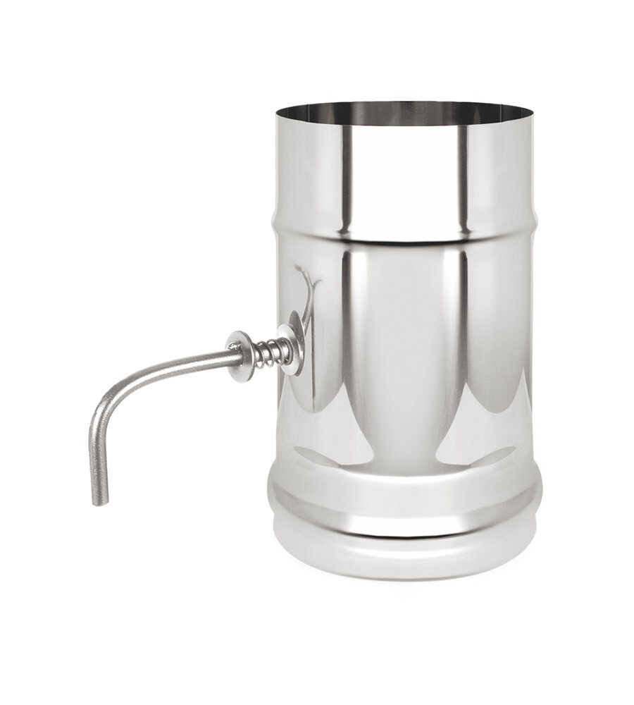 Везувий Шибер поворотный 115 мм нерж. (AISI 430/0,8 мм)