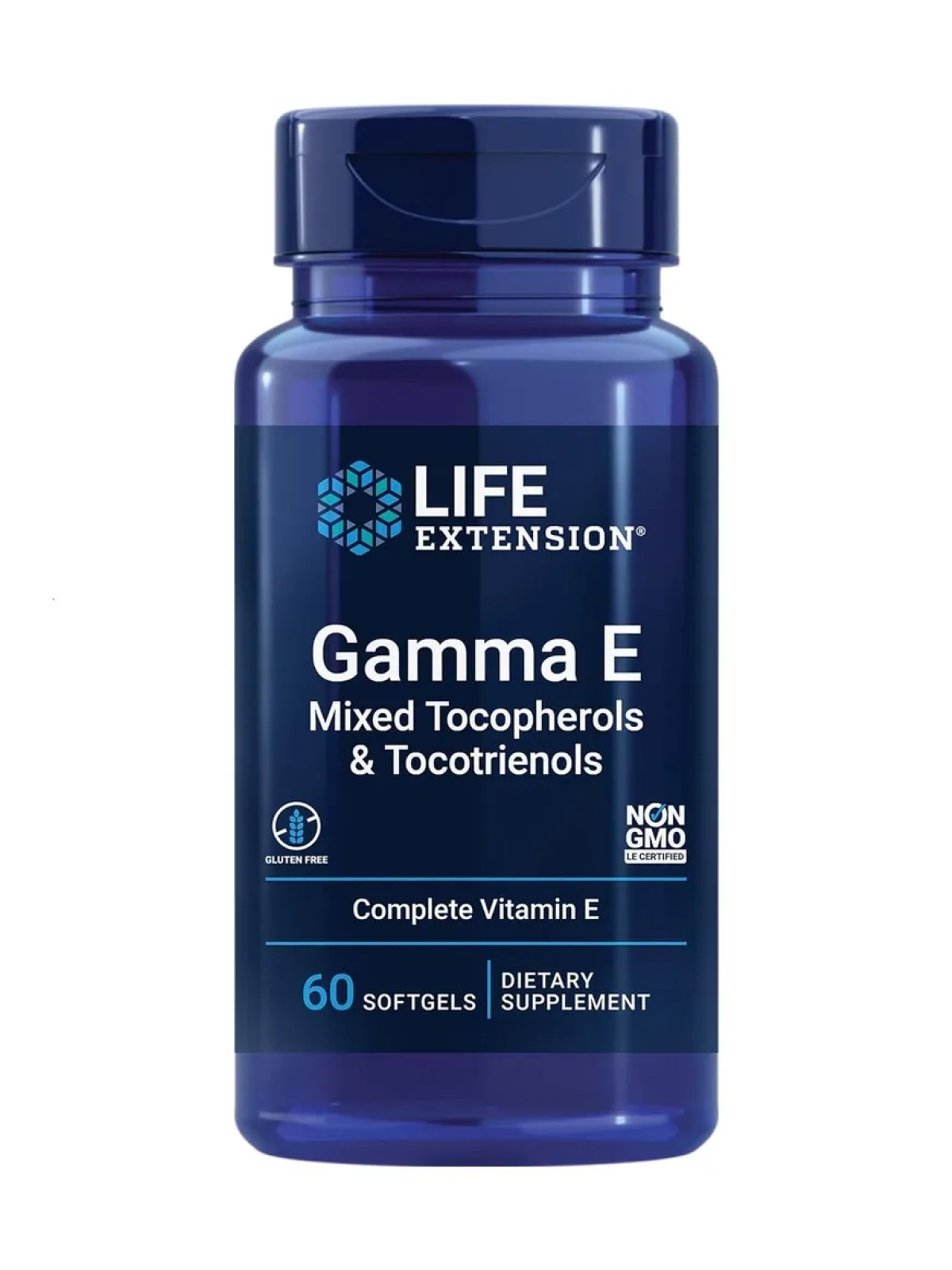 Гамма E Смесь Токоферолов и Токотриенолов LIFE EXTENSION Gamma E Mixed Tocopherols & Tocotrienols 60 капсул