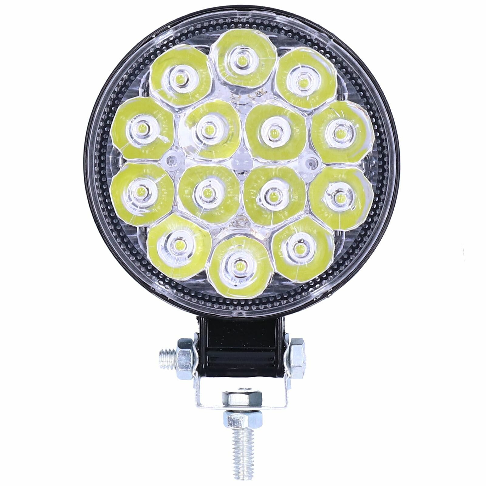 Круглый светодиодный прожектор 42W, 14LED, 6000K, 3000LM, IP67, для авто и мотоциклов