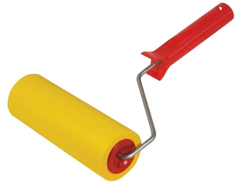 Валик для обоев USP / УСП прижимной, резиновый, желтый, 180мм / малярные и отделочные инструменты