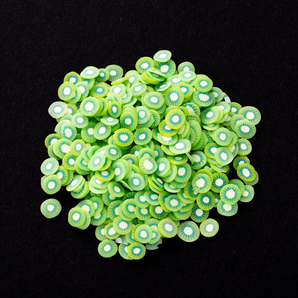 ACTBOBO Подвески из полимерной глины фрукты цветы животные Изумрудный, 1000pcs, Kiwi