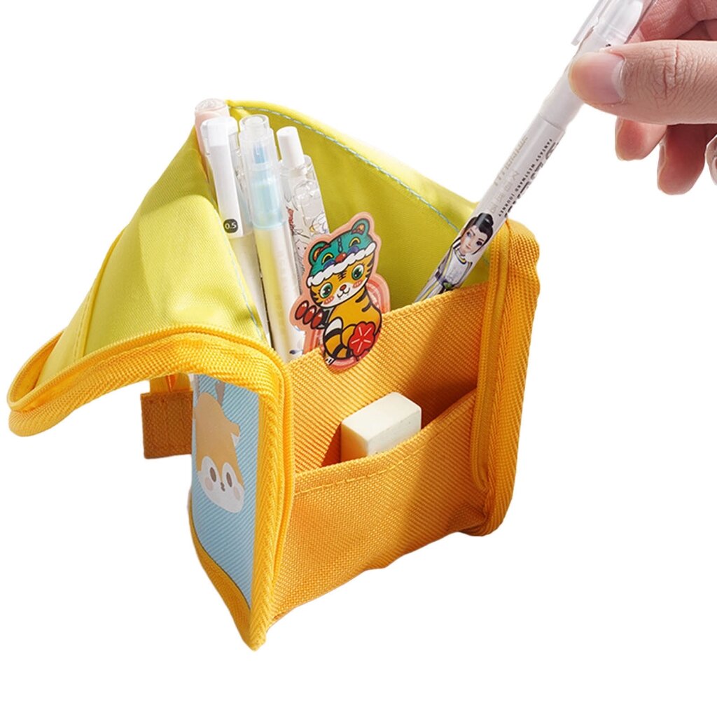 Складной чехол для ручек, чехол для ручек на молнии, складная сумка для хранения карандашей, настольный держатель для ручек, ручка, сумка для ручек, подарок для студента