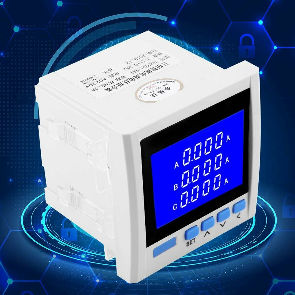 Цифровой трехфазный многофункциональный измеритель напряжения, вольтметр, амперметр, интеллектуальный прибор