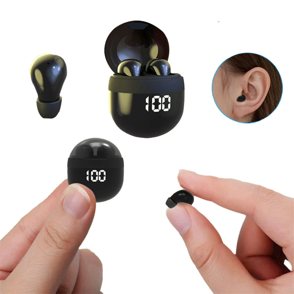 Невидимые наушники TWS Mini, беспроводные Bluetooth 5.3 наушники-вкладыши с микрофоном, шумоподавлением, внутриканальная гарнитура для телефона