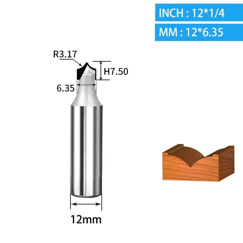 Vsharp Алмазная фреза для резки дверей 12x6.35
