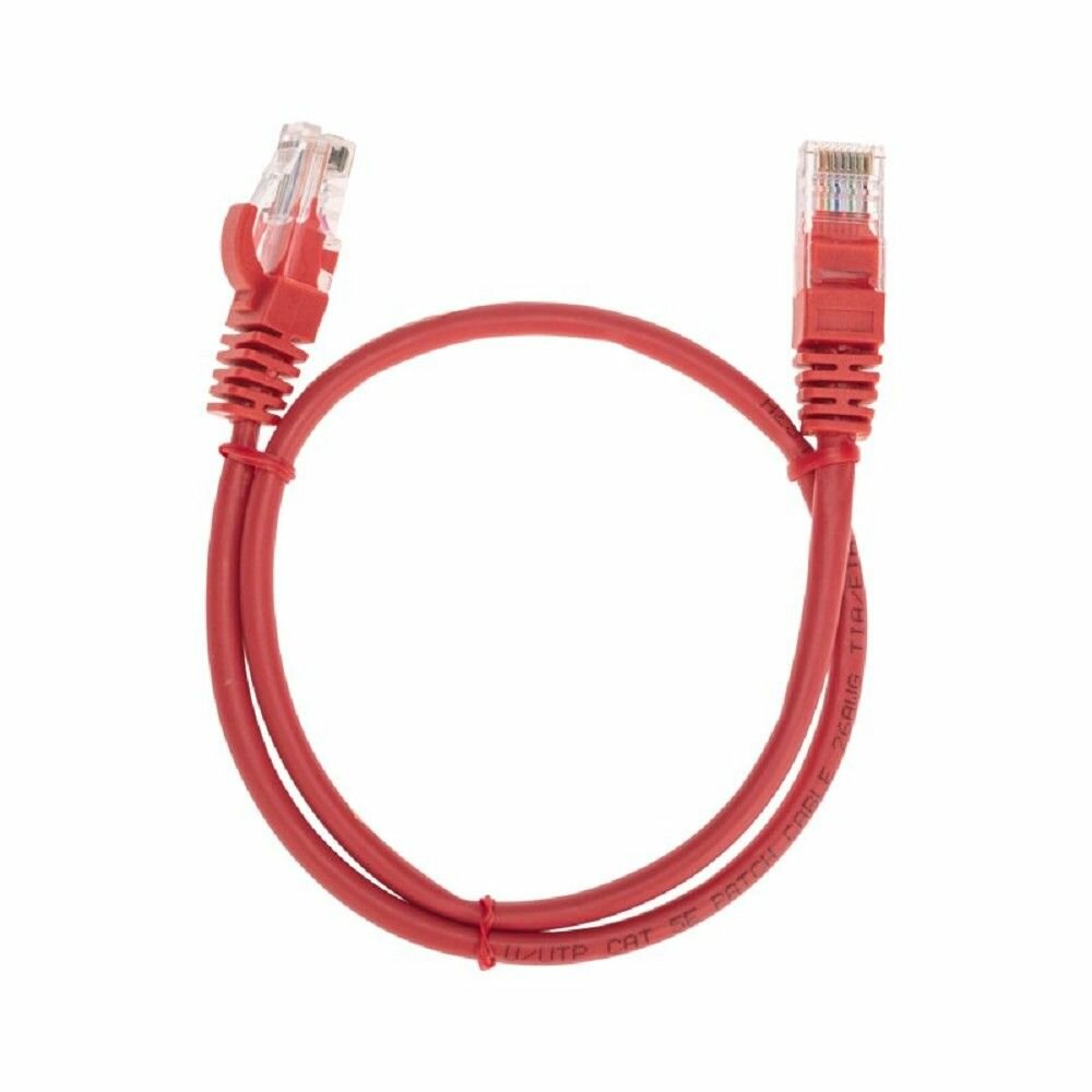 Rexant Патч - корды сетевые, телефонные 02 - 0103 - 05 Патч - корд U UTP, CAT 5e, RJ45 - RJ45, 26AWG, LSZH, красный, 0,5м