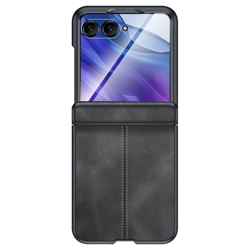 Чехол для Moto Razr 50 /Razr 60 Motorola Razr 60/Razr 50 Защитный чехол с кожаным покрытием и встроенным стеклом для смартфона, защитное стекло, soft touch, флип, резина, стекло, защита камеры, ударопрочный