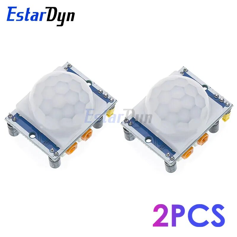 2 шт. HC-SR501 PIR модуль датчика движения ИК-детектор человеческого тела для Arduino/RPi, автоматическое освещение и система безопасности