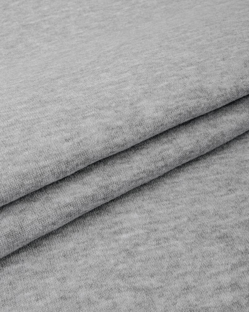 Ткань для шитья Футер 3-х нитка (трехнитка) с начесом, качество компакт пенье. Цвет серый меланж. Готовый отрез 3*1,8 м.