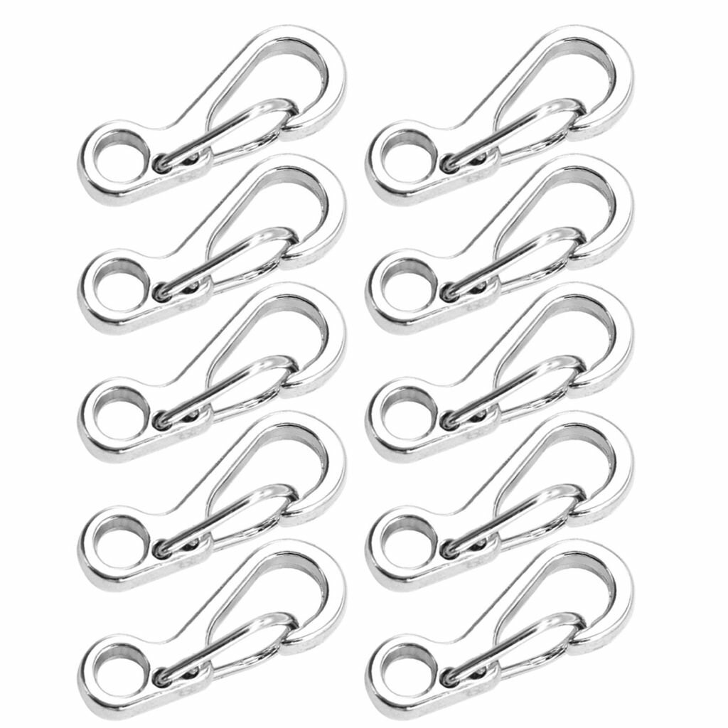 10 шт. паракорд-карабин, зажим для ключей из алюминиевого сплава, застежка ключей, маленькая пружинная защелка, крючок