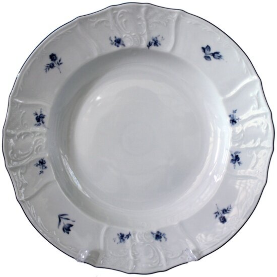 Блюдо глубокое Bernadotte декор "Синие мелкие цветы", 32 см. (БЕР0128)