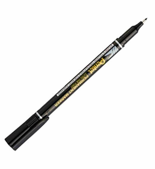 Маркер Pentel Fine Point, перманентный, чёрный, пулевидный, 1.6 мм